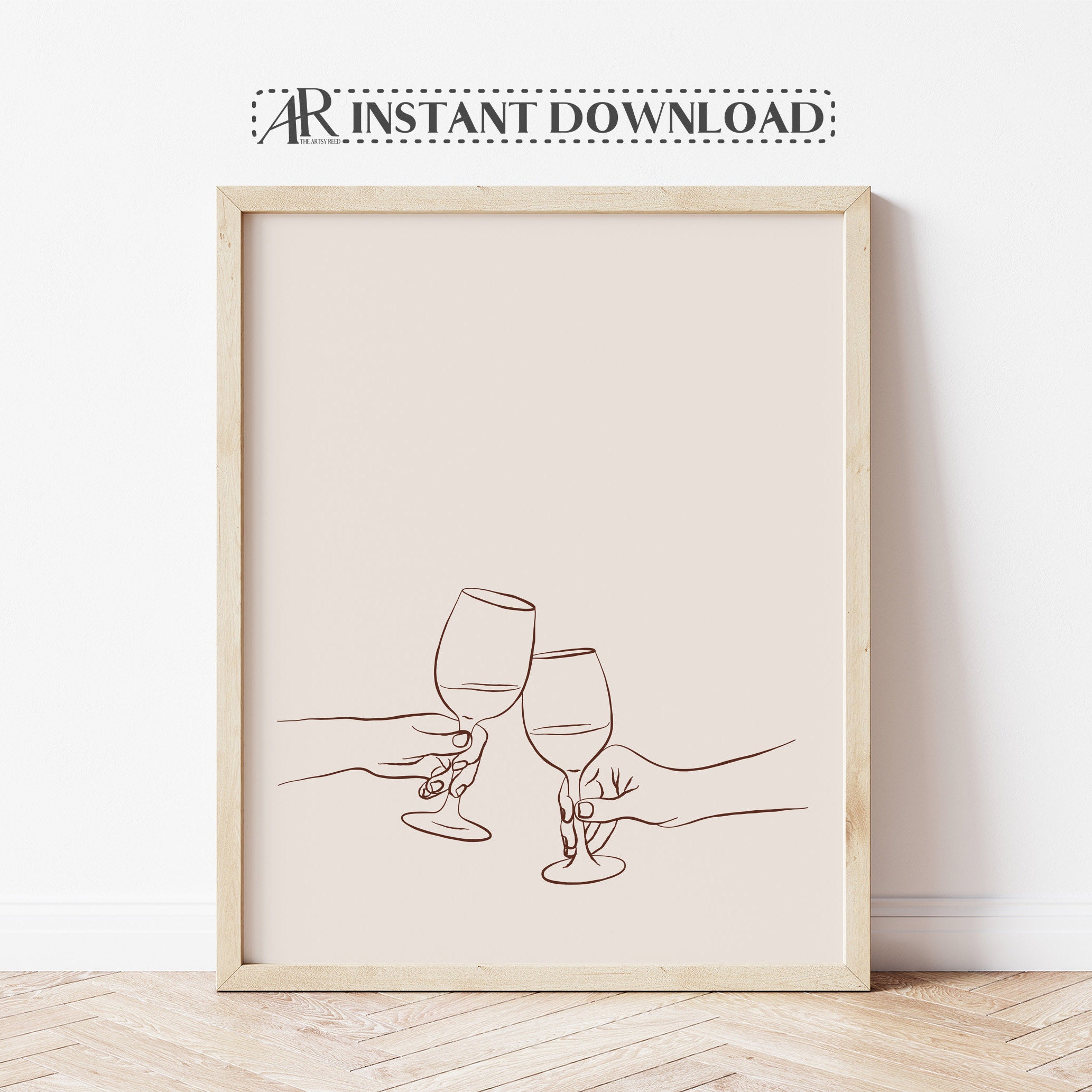 Wine Art Print Fine Line Art Drinks Cheers Line Drawing | Etsy