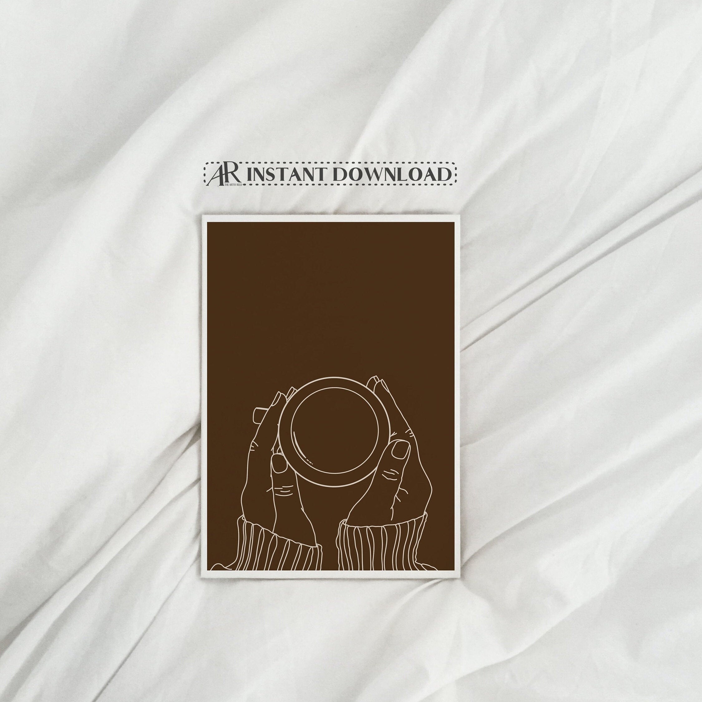 Coffee Poster Coffee Art Print Fine Line Art Coffee Art | Etsy