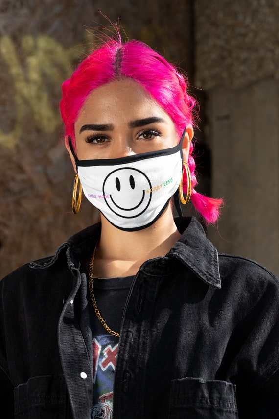 Smiley Face Mask Smile Face Mask Happy Face Mask Smile Mask | Etsy