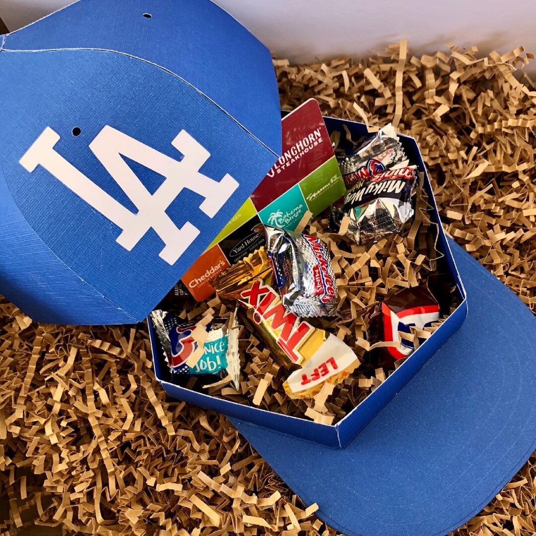 Baseball Hat Boxdiy Baseball Hat Treat Boxself Assemble Gift Box - Etsy