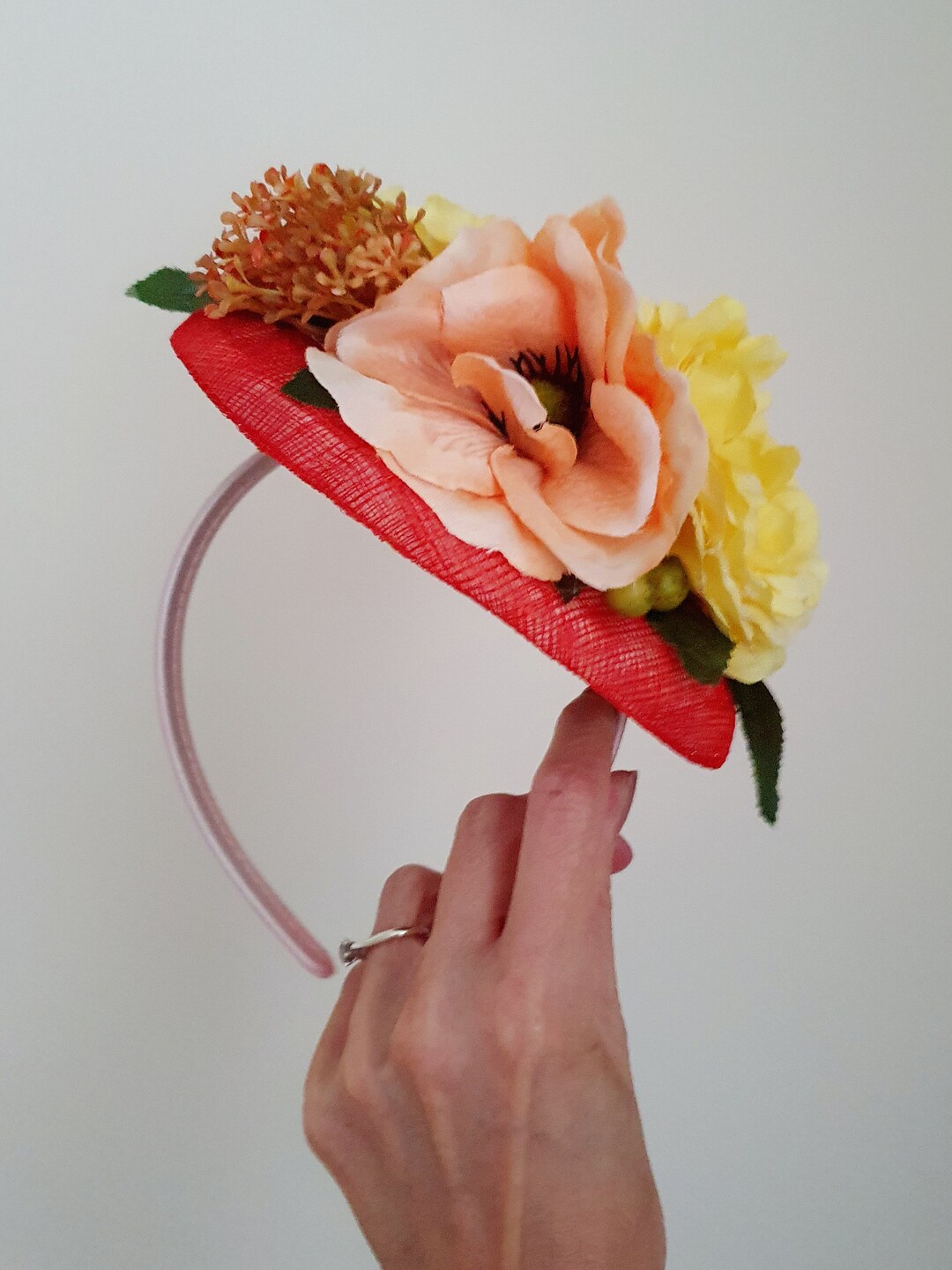 Flower Fascinator. Colourful Fascinator. Floral Fascinator. Flower Hat ...