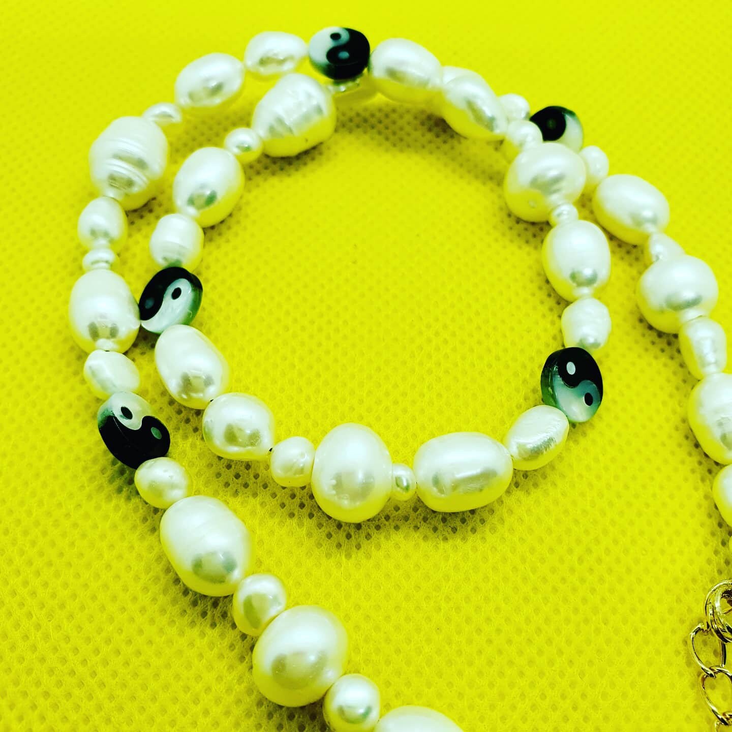 Yin Yang Necklace Yin Yang Pearls Pearls and Yin Yang Beads | Etsy