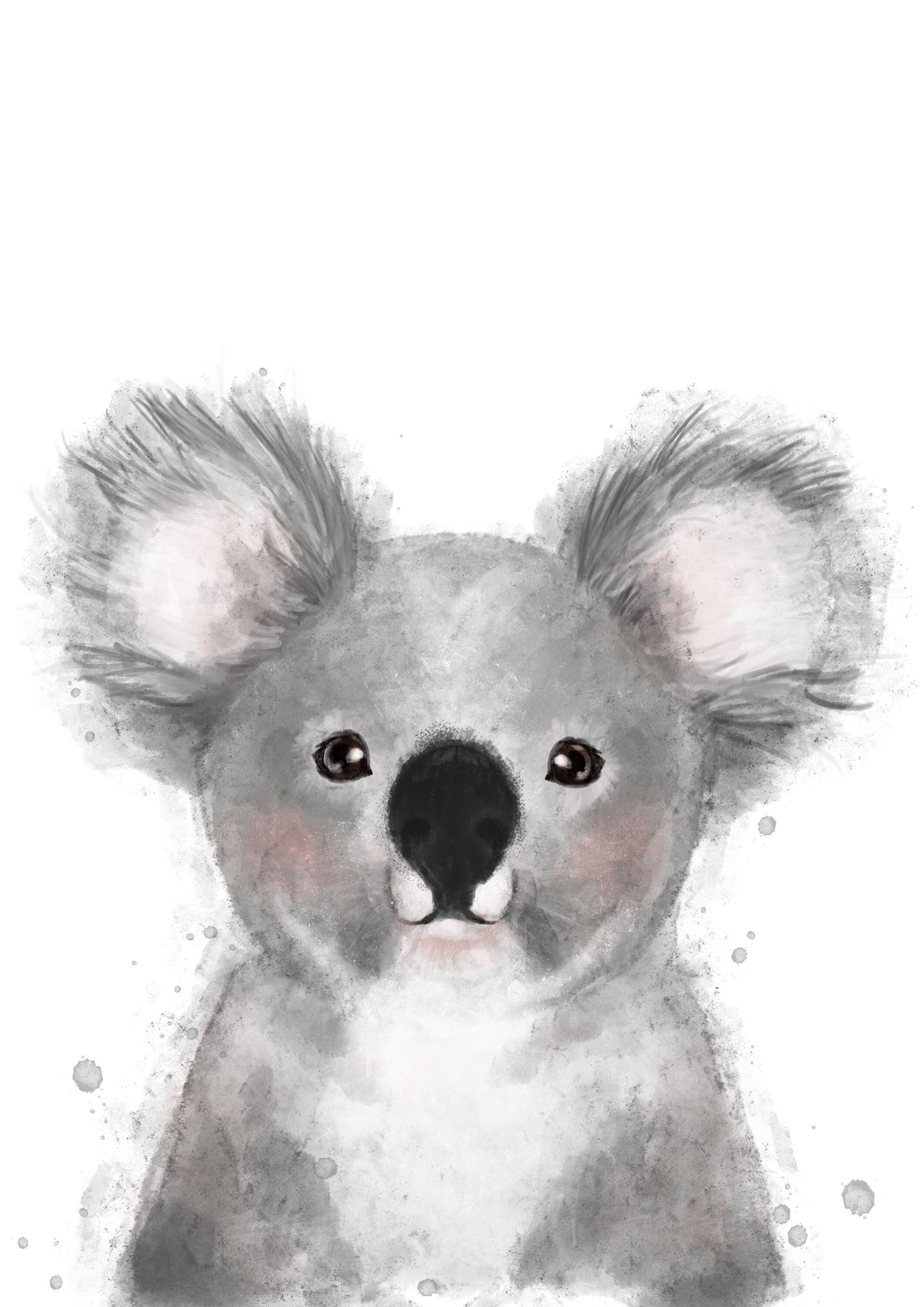 Koala Print Floral Koala Print Koala Art Koala Nursery - Etsy UK