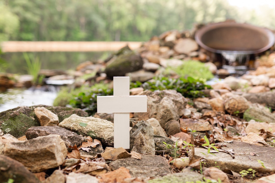 1' Traditional Handmade Wooden Cross, Reclaimed Cypress Wood Cross ...