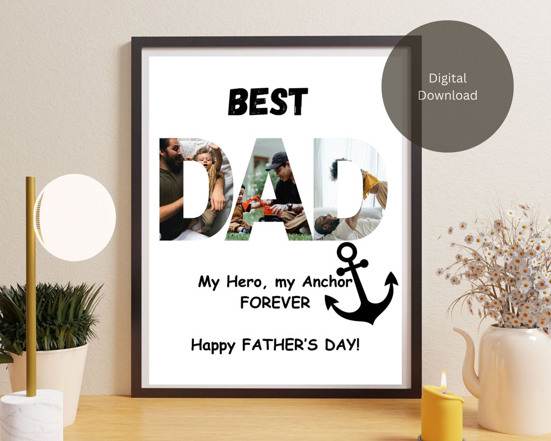 Father's Day Customizable Wall Art Printable Gift for Dad From Kids ...