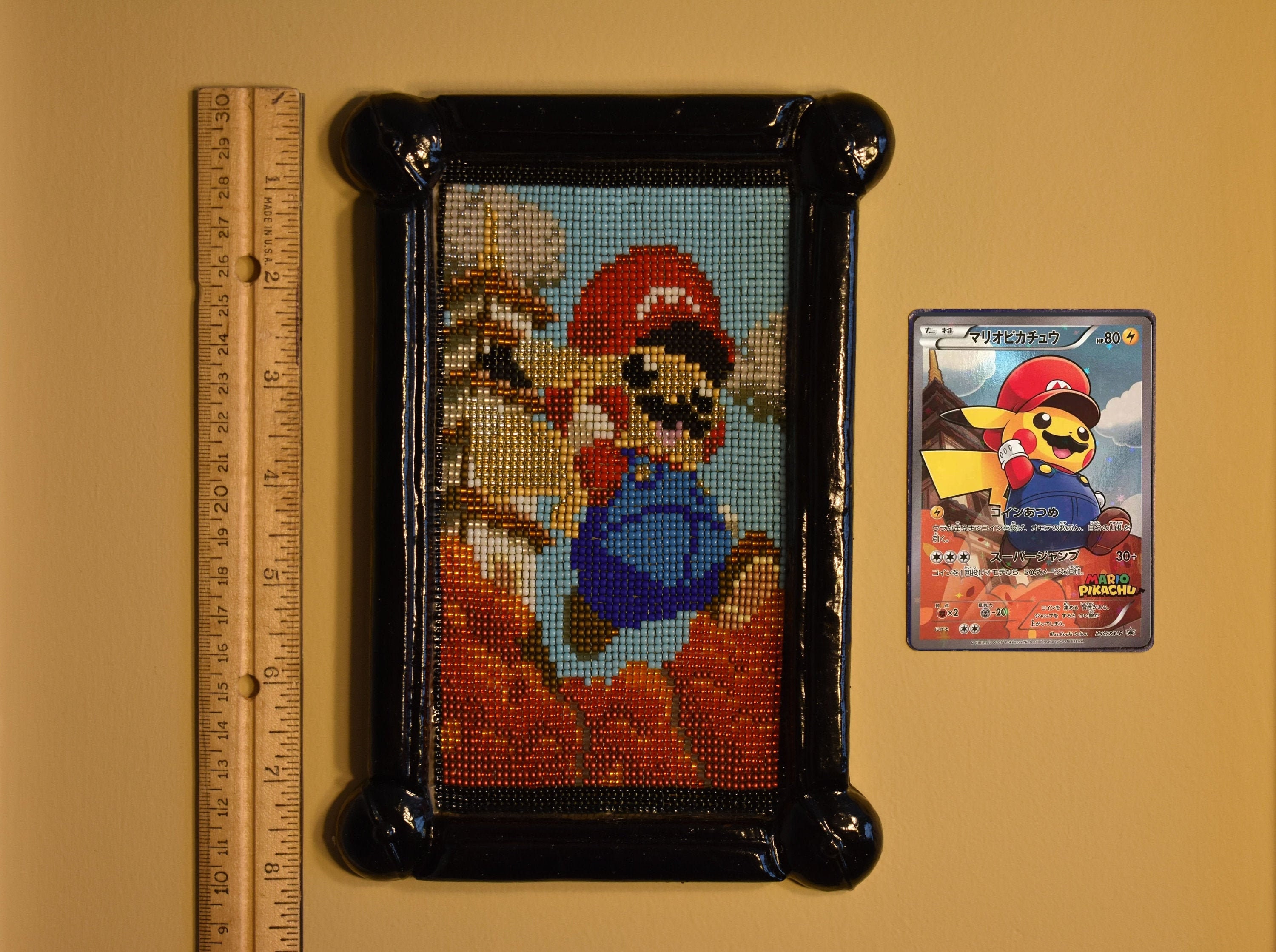 Mario Pikachu Pokemon Bead Weaving Pixel Art Wall Art - Etsy