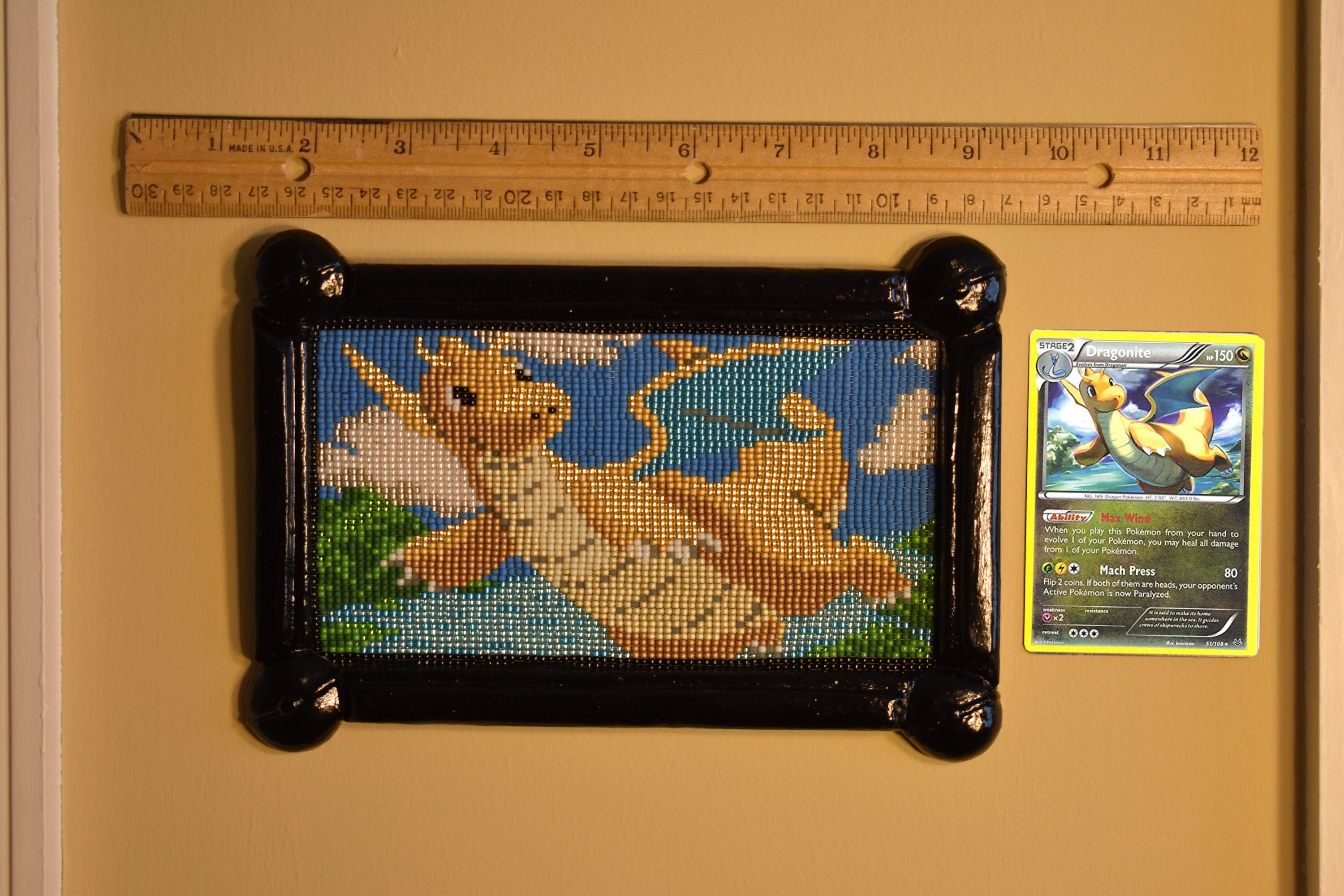 Dragonite Pokemon Bead Weaving Pixel Art Wall Art - Etsy