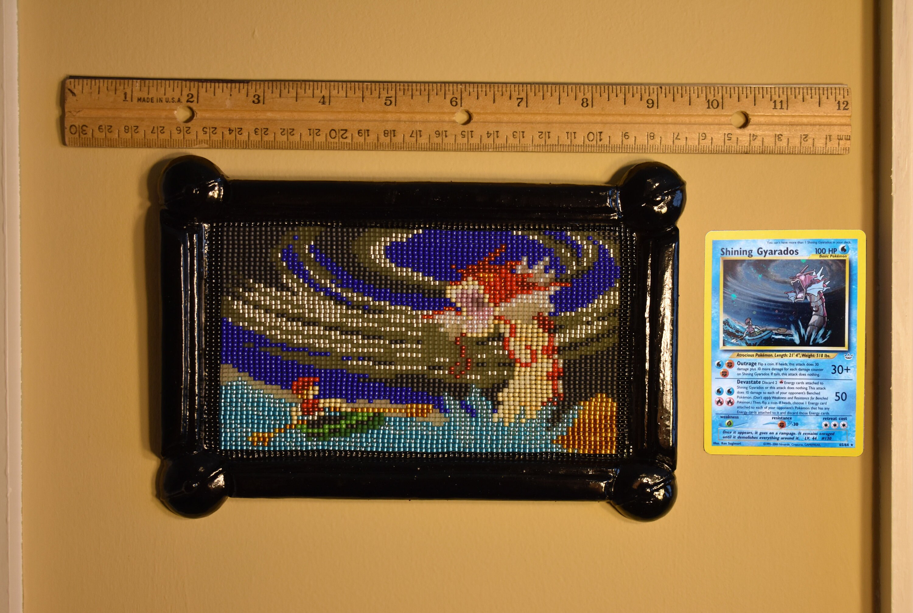 Shiny Gyarados Pokemon Bead Weaving Pixel Art Wall Art - Etsy