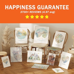 Personalized Journey Map™ Print: 2-8 Locations Mountain Wall Art ...