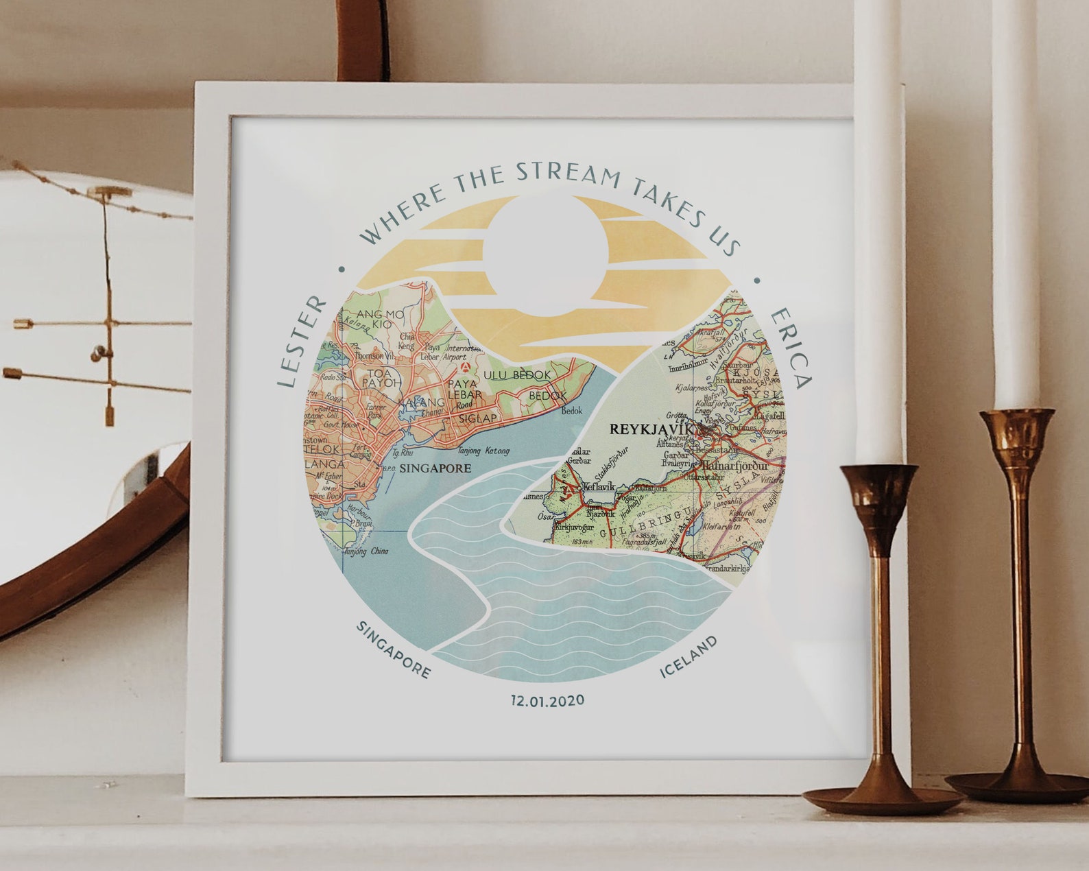 Customizable Journey River™ Map Print: Birthday Gift for Your | Etsy