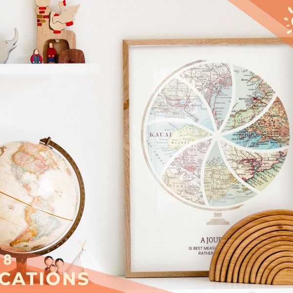 Globe Print Wall Art - Etsy