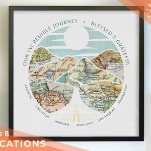Customizable Wanderlust Roadtrip™ Map: Birthday Gift for Your - Etsy