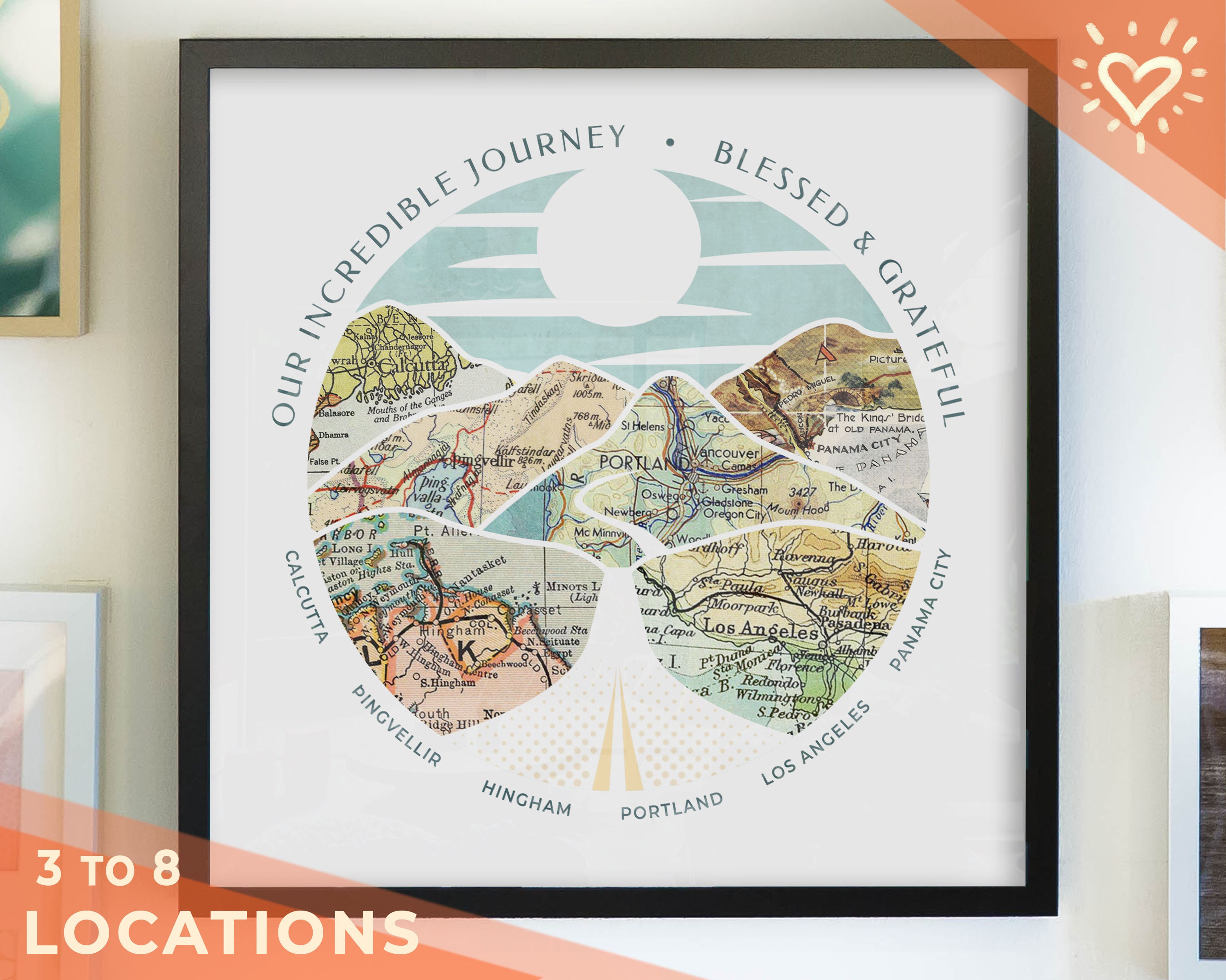 Customizable Wanderlust Roadtrip™ Map: Birthday Gift for Your - Etsy