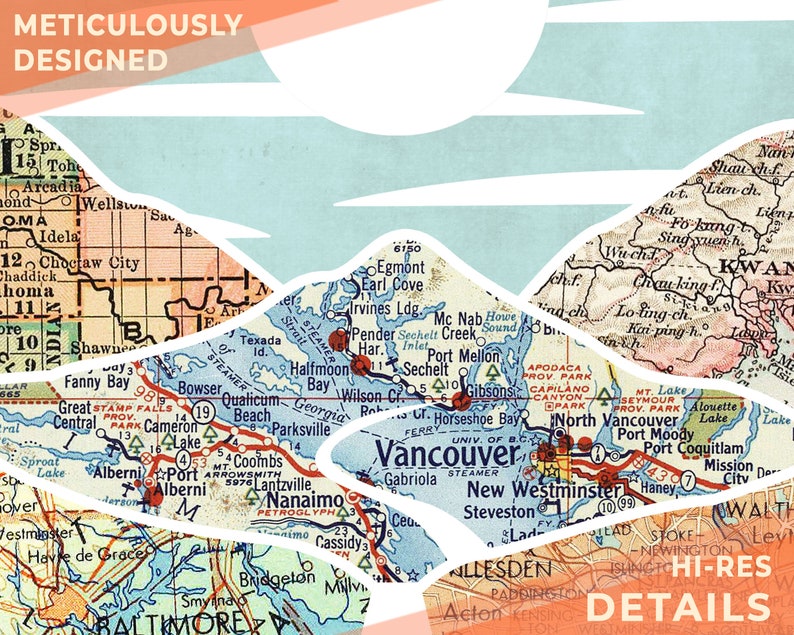 Customizable Wanderlust Roadtrip™ Map: Birthday Gift for Your - Etsy