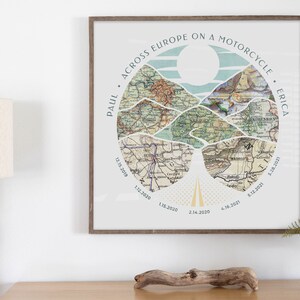 Customizable Wanderlust Roadtrip™ Map: Birthday Gift for Your - Etsy