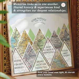 Personalized Map Art 50th Birthday Gift Idea for Friends Brother Sister ...