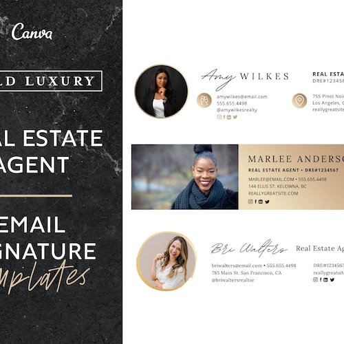 Realtor Email Signature Templates Realtor Branding Realtor - Etsy