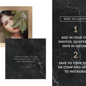 Marble and Gold Instagram Templates | Quote Template, Social Media ...