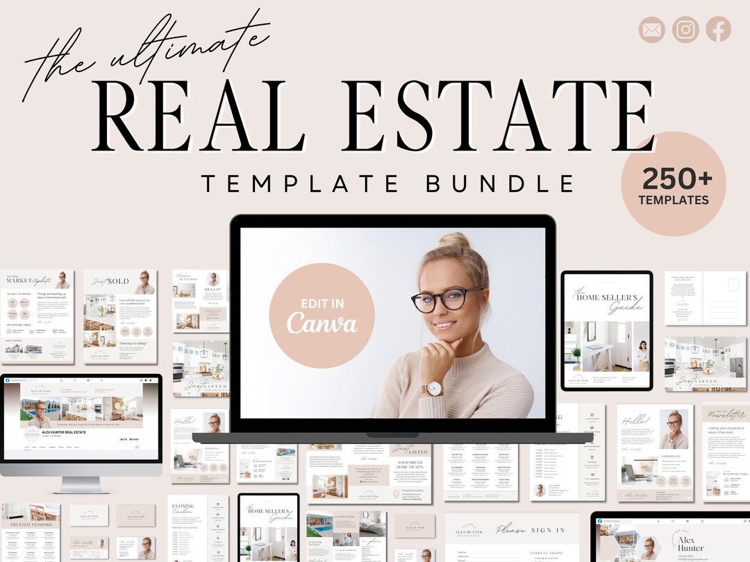 Real Estate Template Bundle | Realtor Marketing Templates, Open House ...