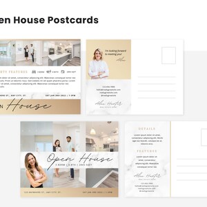 Real Estate Agent Postcard Templates | Gold Luxury Realtor Template ...