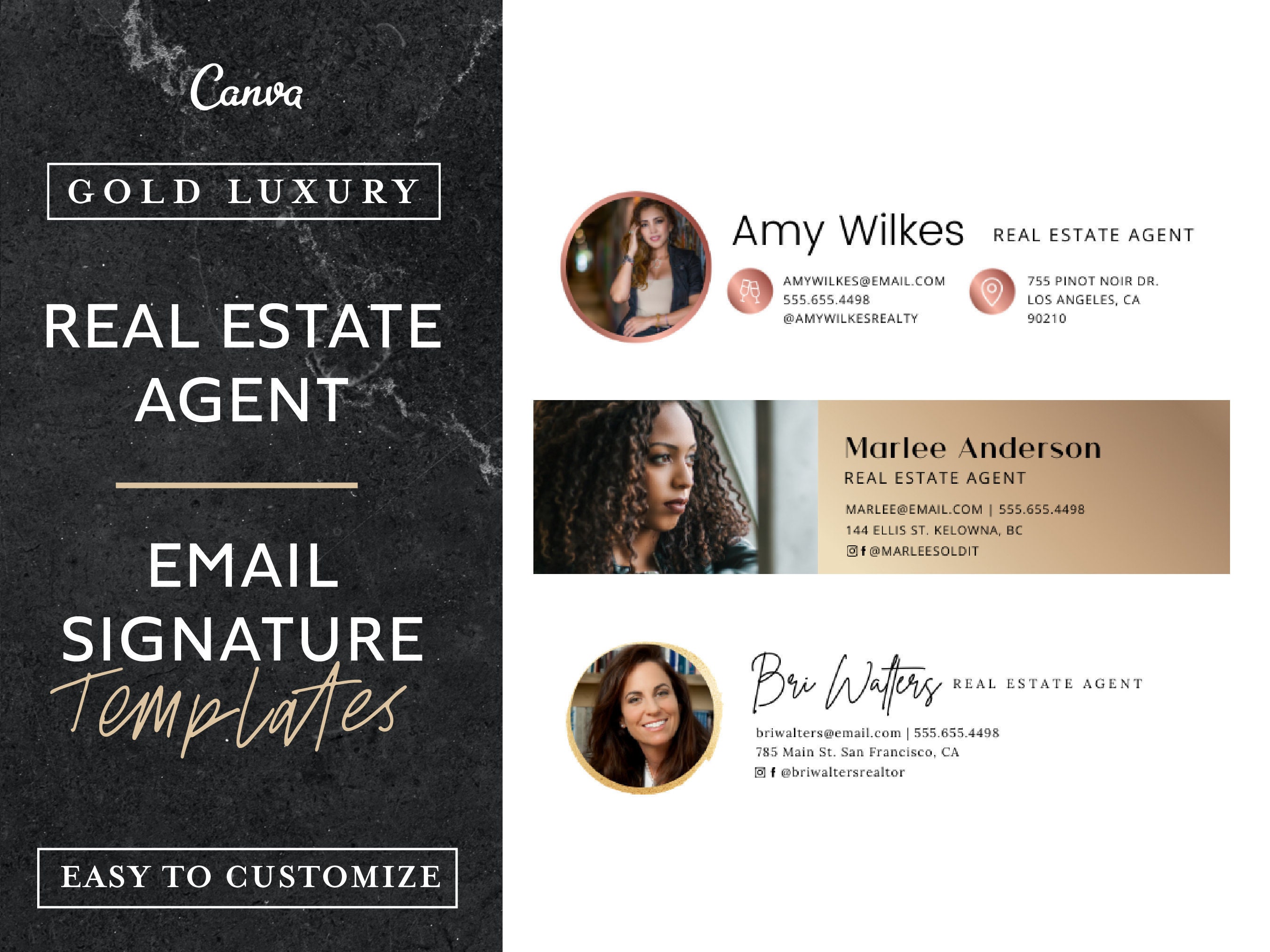 Realtor Email Signature Templates Realtor Branding Realtor | Etsy