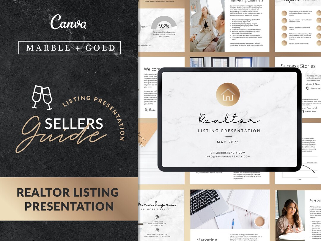 Real Estate Listing Presentation - Gold Real Estate Agent Sellers Guide ...