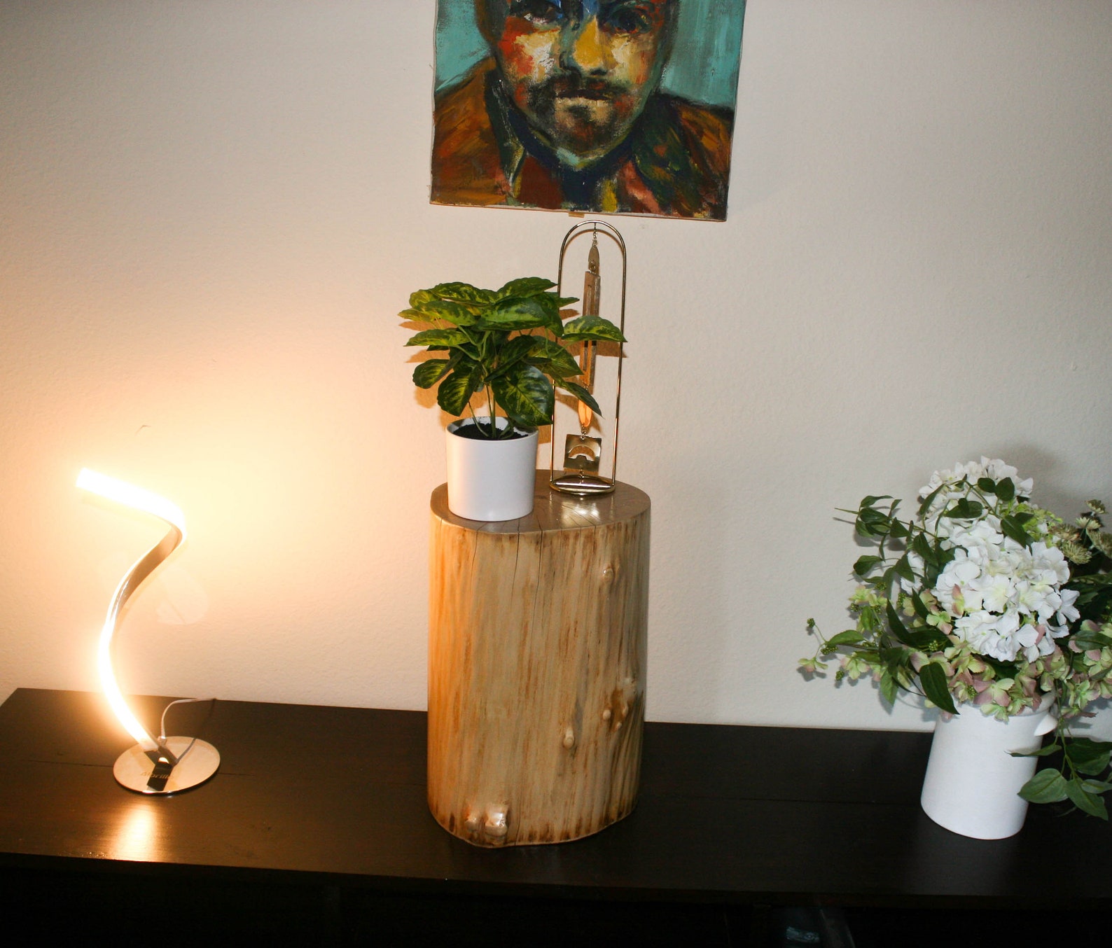 Wooden Tree Stump Side Table/elevation - Etsy