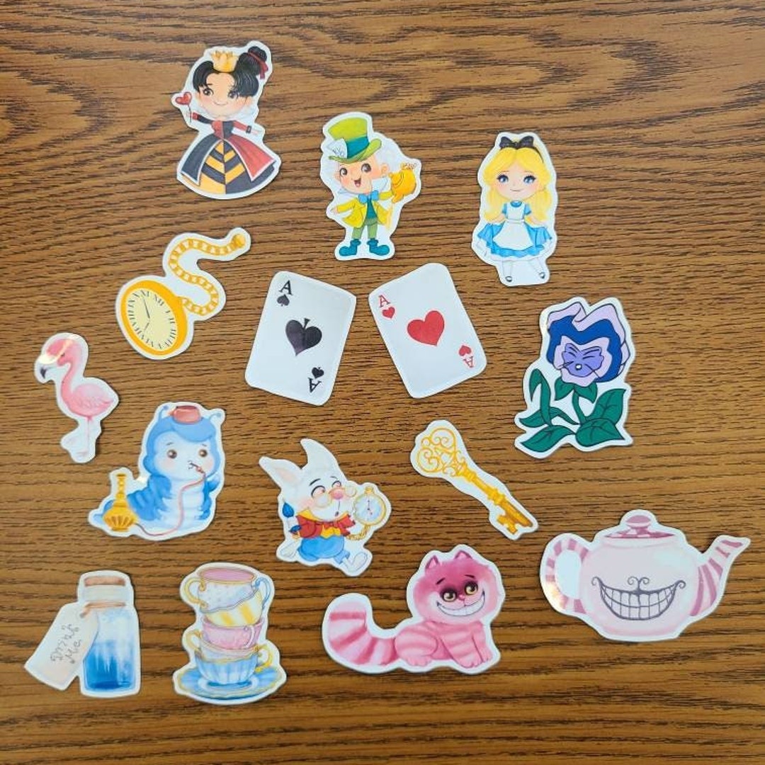 Alice in Wonderland Stickers - Etsy