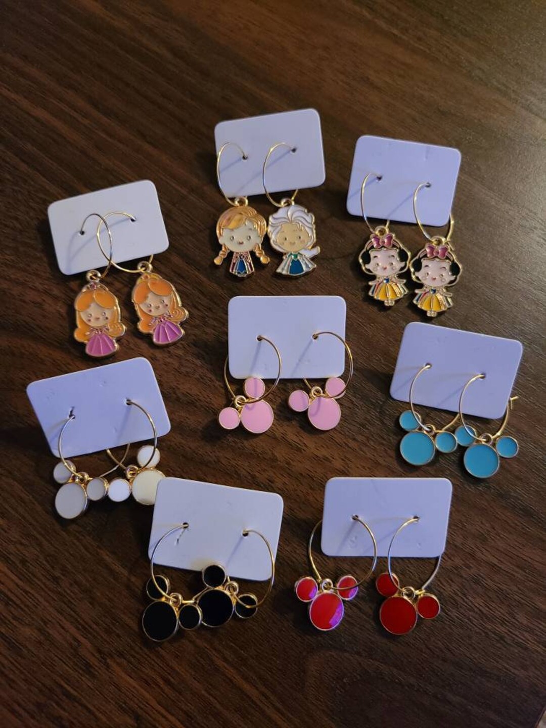 Disney Dangle Earrings/disney Princesses/mickey Earrings/snow White ...