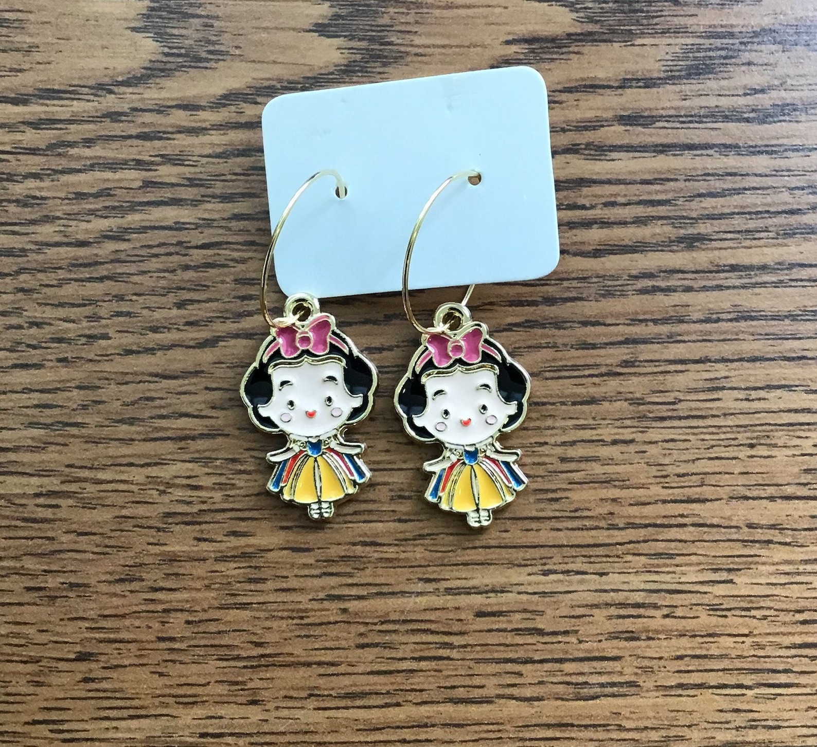 Disney Dangle Earrings/disney Princesses/mickey Earrings/snow - Etsy