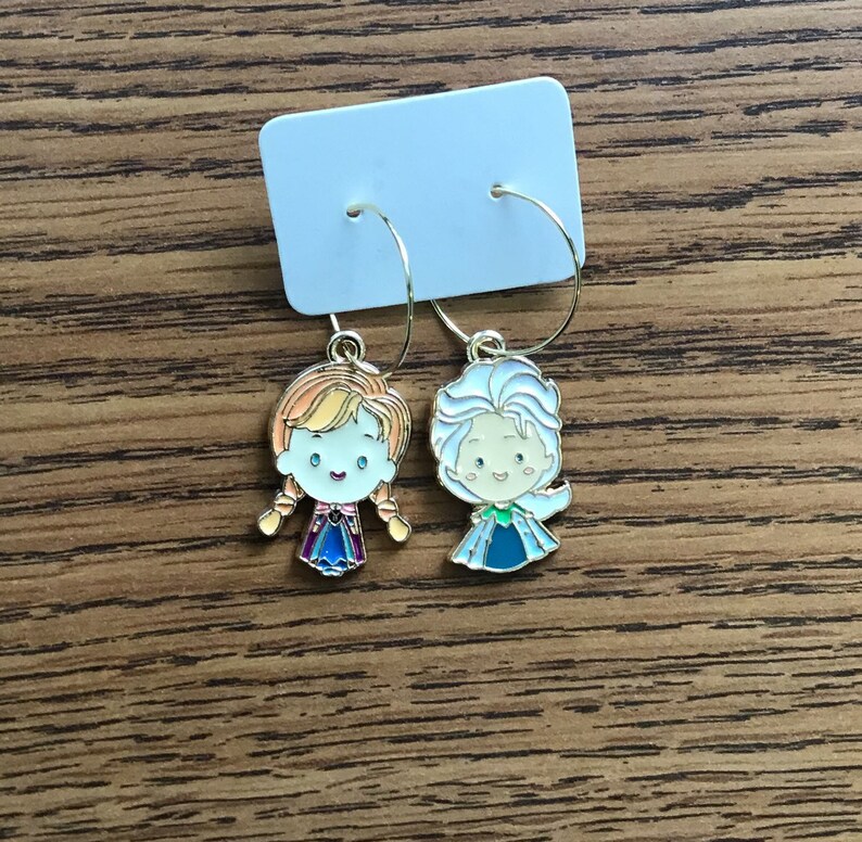 Disney Dangle Earrings/disney Princesses/mickey Earrings/snow - Etsy