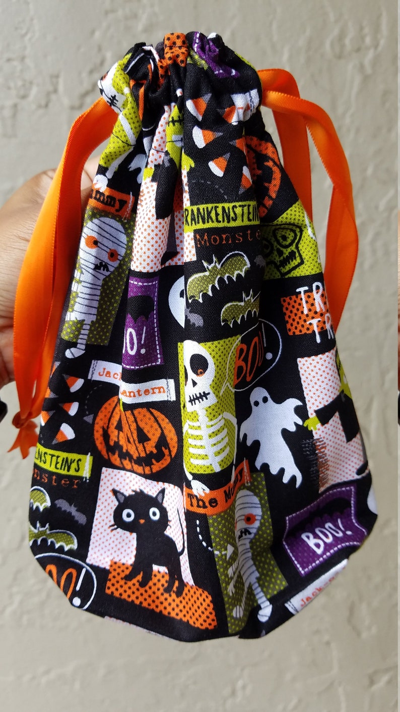 Reusable Halloween Trick or Treat Drawstring Bag/gift - Etsy
