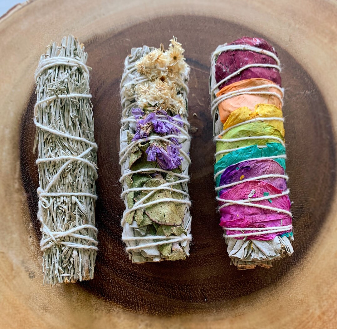 Cleansing Sage Bundle Chakra Sage Cedar Sage White Sage Lavender ...