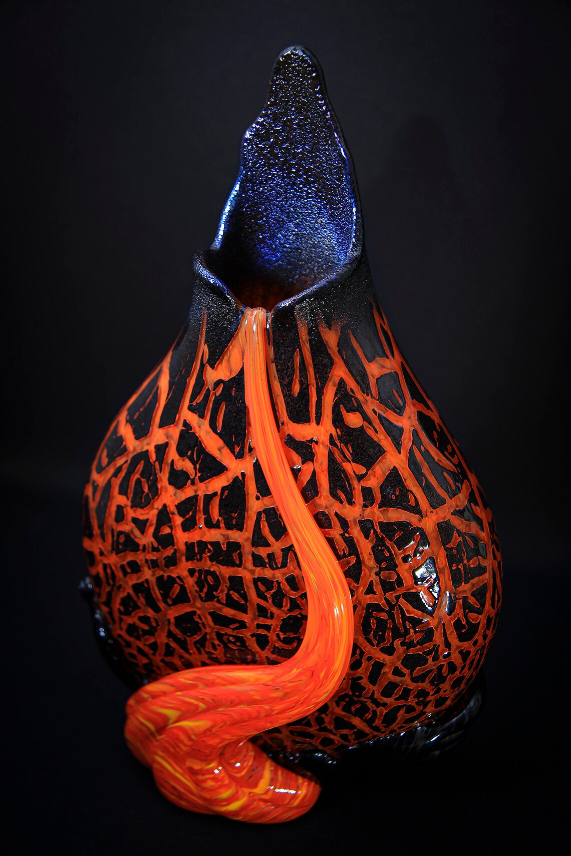 Lava art LAVA VASE Volcano vase Volcano Art Glass Vase | Etsy