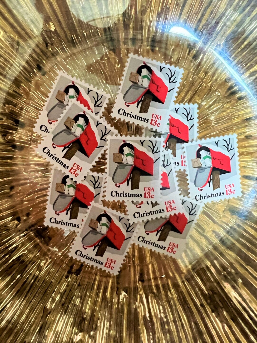 10 Vintage Christmas Mailbox Unused Stamps - Scott #1730 - From 1977 ...