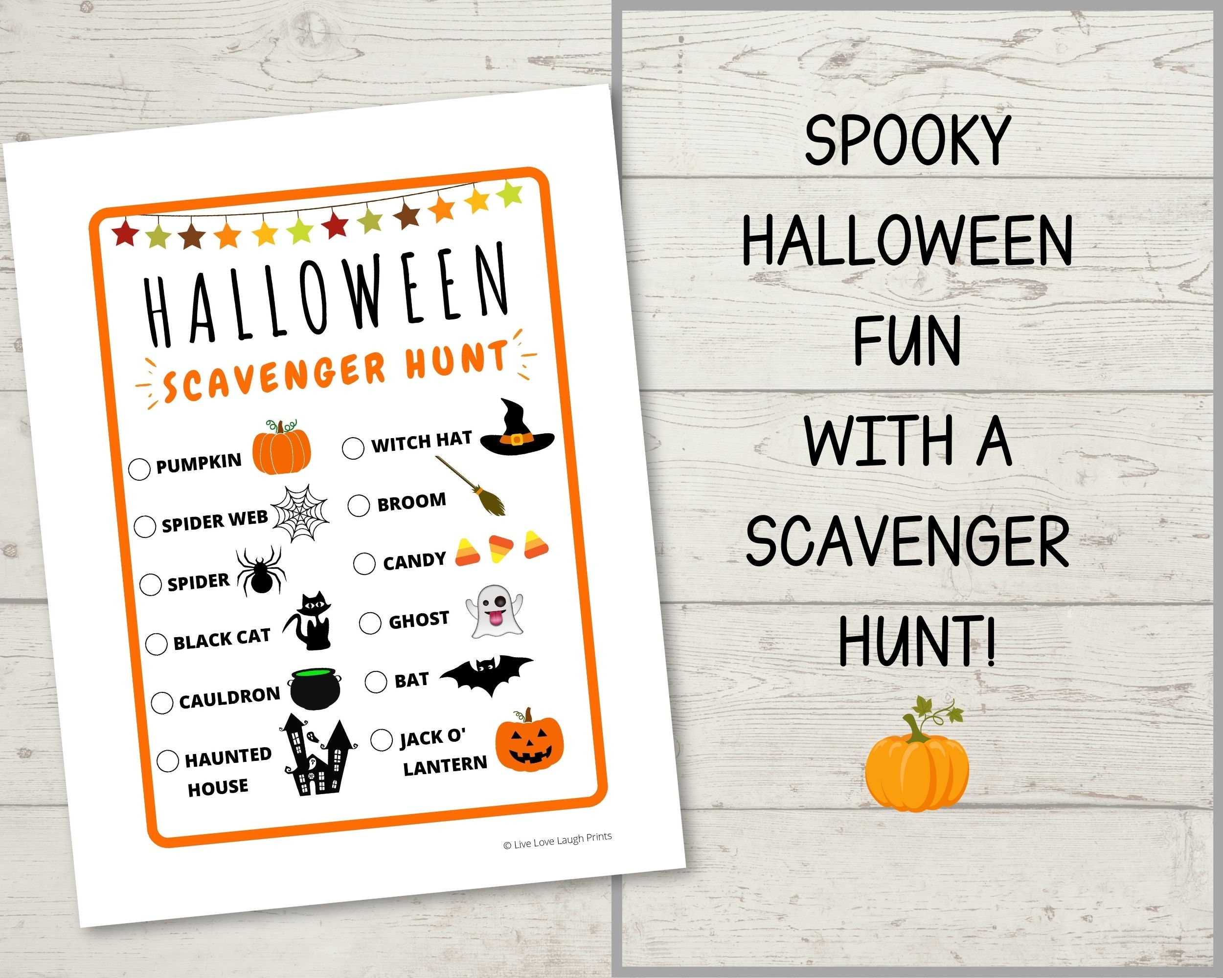 Halloween Scavenger Hunt for Kids Halloween Printable Halloween ...