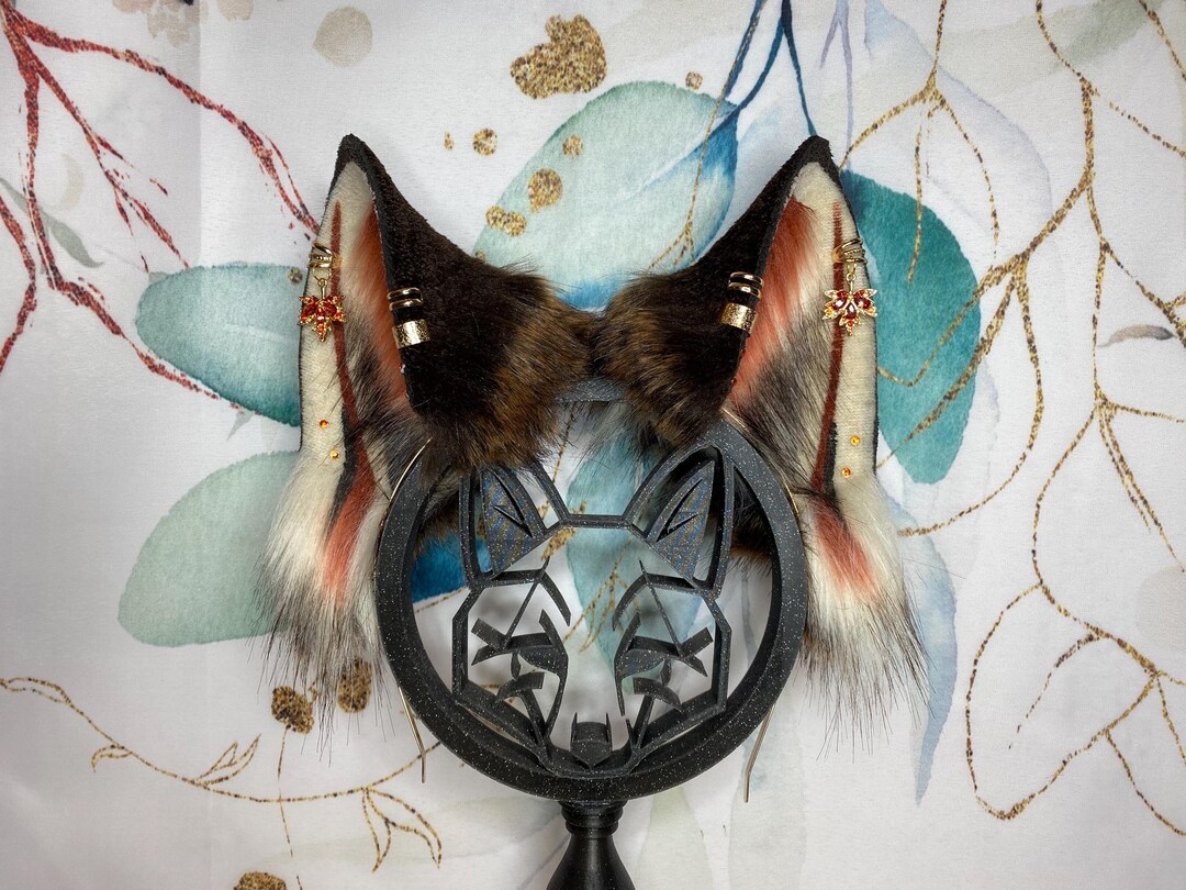 Autumn Fox Ears Made of Fauxfur Handmade for Cosplay, Therian, Streamer ...