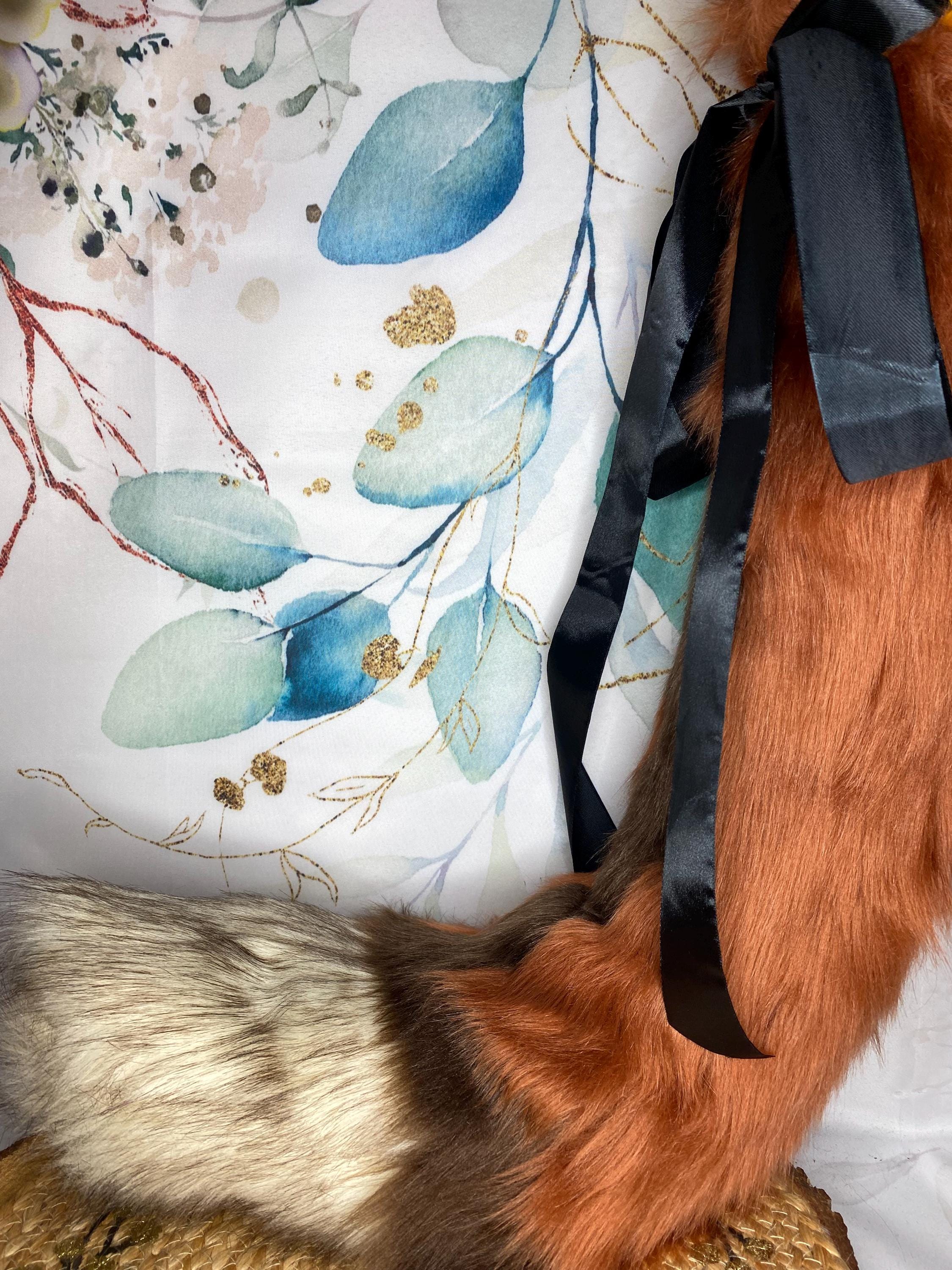 Natural Fox Set With Fox Ears and Fox Tail Made of Faux Fur, Handmade ...