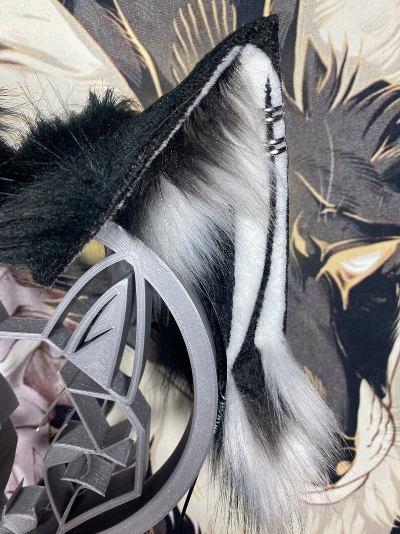 Buy Loona Helluva Boss Realistic Cosplay Ears and Tail Set Black Online ...