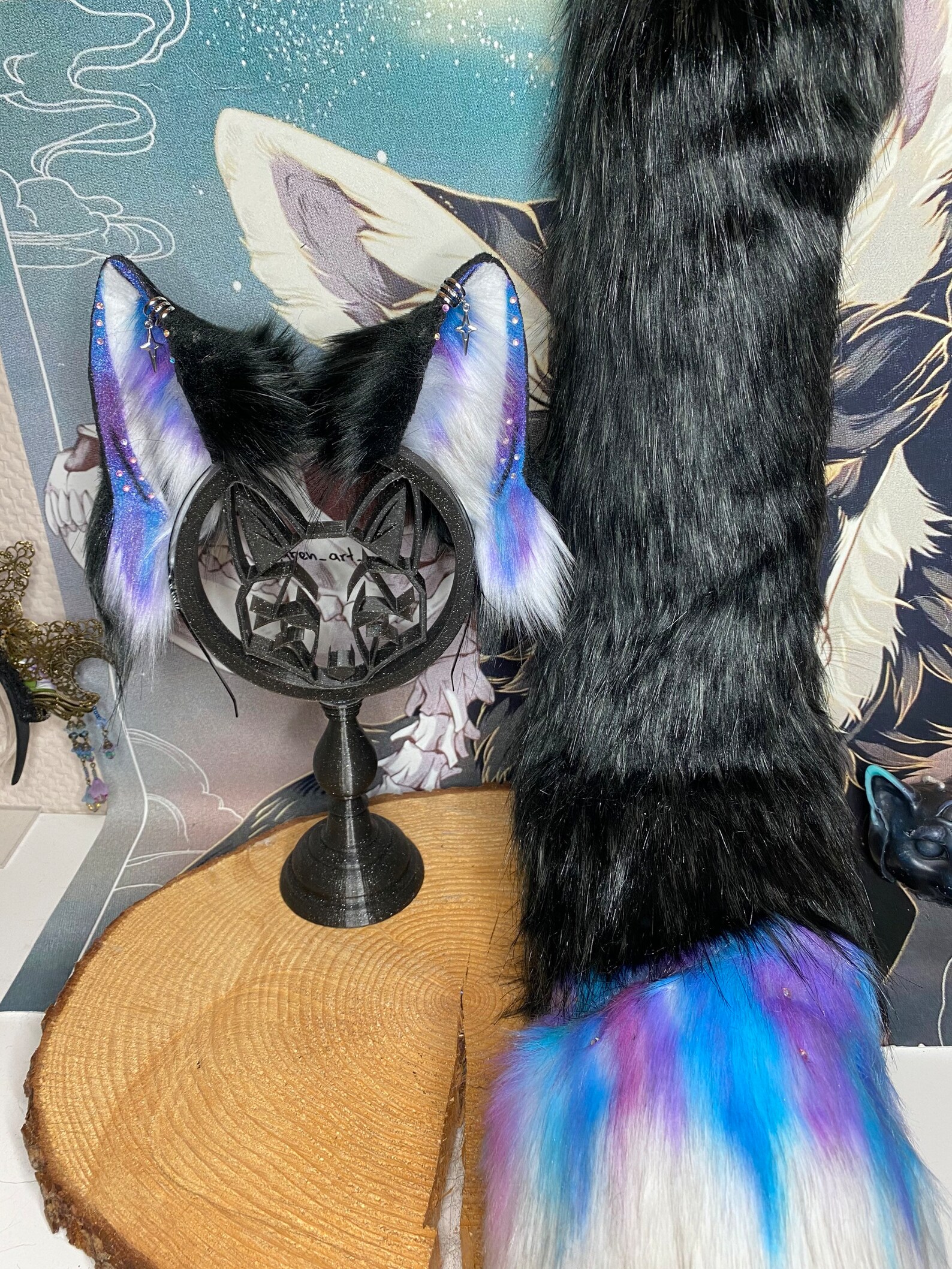 Galaxy Fox Fuchsschwanz Fuchsohren FoxTail Cosplay Ears Ohren - Etsy.de
