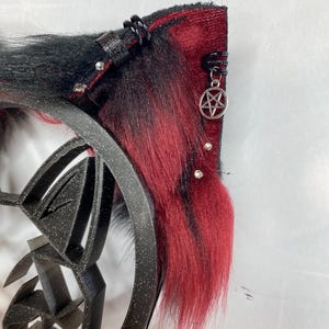 Gothic Pentagram Cat Ears Cosplay Ears Accessories Made of Faux Fur MTO ...