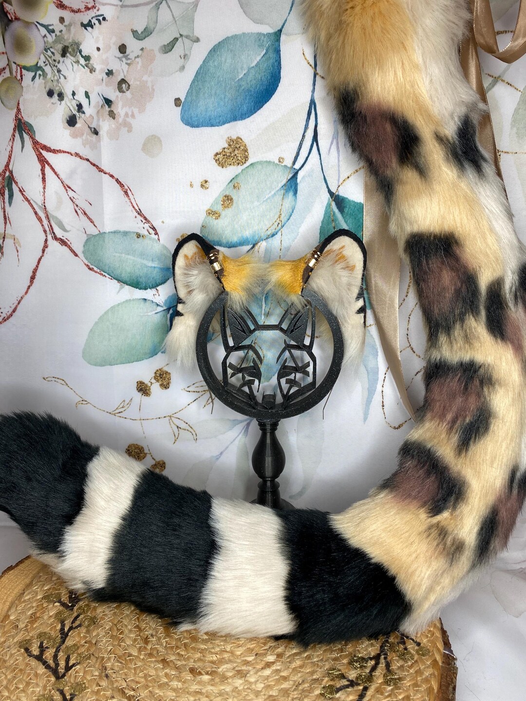 Genshin Impact Xilonen Ocelot Set Cat Ears and Cat Tail Made of Faux ...