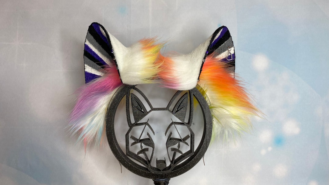 Pride Month LGBTQIA Fox Ears Cosplay Ears Faux Fur MTO Petplay Furry ...