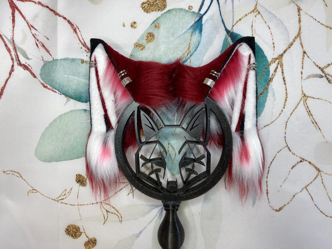 Natural Red Fox Ears Made of Faux Fur Handmade for Cosplay, Streamers ...