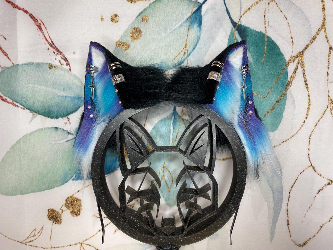 Galaxy Cat Ears Handmade From Faux Fur for Cosplay, Therians, Streamers ...