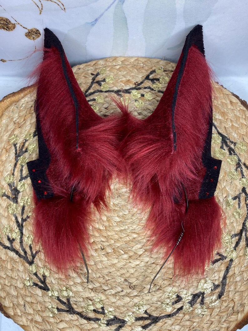 Hazbin Hotel Alastor Fox Ears Handmade From Faux Fur for Cosplay ...