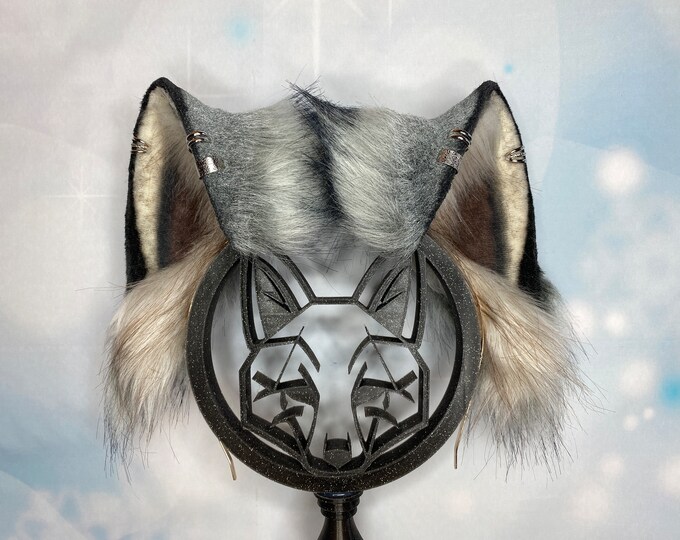 Realistic Wolf Ears Wolf Cosplay Ears Accessories Faux Fur MTO Petplay ...