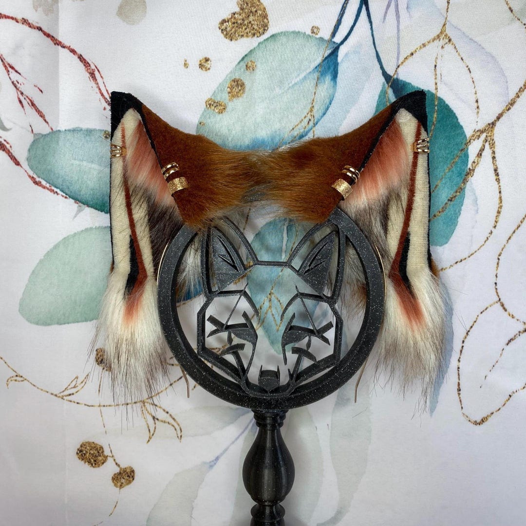 Natural Copper Fox Ears Handmade From Fauxfur Cosplay, Streamers ...