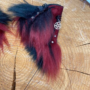 Gothic Pentagram Cat Ears Cosplay Ears Accessories Made of Faux Fur MTO ...