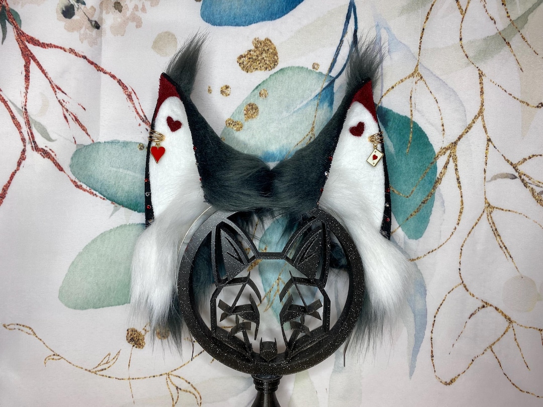 Hazbin Hotel Husk Fox Ears Made of Faux Fur for Cosplay, Streamers ...
